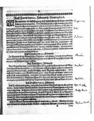 Historische Zeitungen / 1626 [74